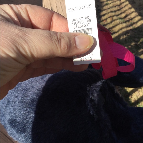 Talbots | Shoes | Nwt Talbots Blue Cozy Furry Slippers | Poshmark